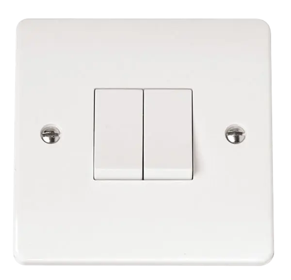 Click CMA012 White 2Gang 2 Way Switch | outsidelight.co.uk