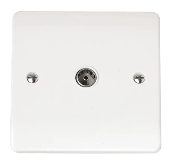 Click CMA065 White Single Non-Isolated Coaxial Outlet | outsidelight.co.uk