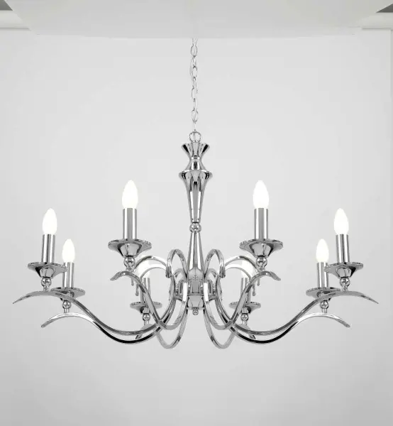 Endon Lighting KORA-8CH Kora 8-Light Polished Chrome Fitting ...
